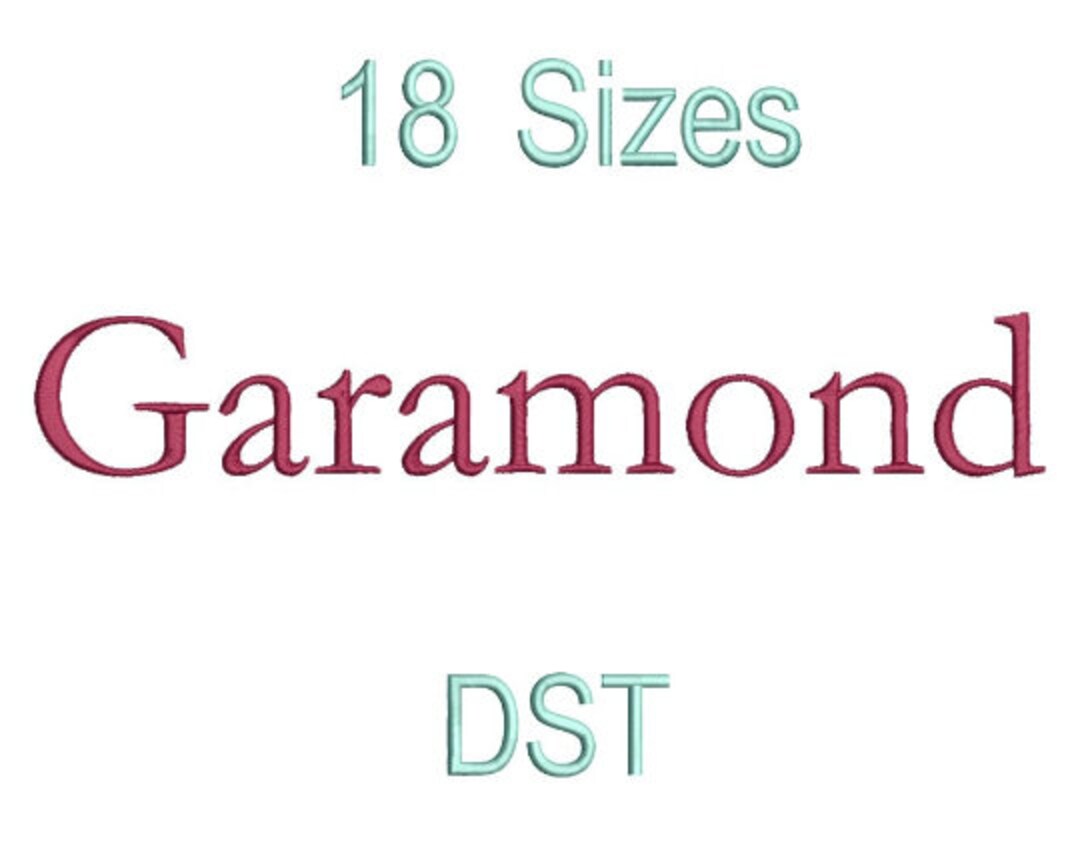 Garamond Font,dst,calligraphy Fonts,machine Embroidery,embroidery Font ...