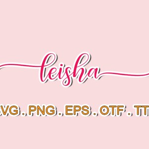 Leisha Font Files,svg Sillhoutte,sans Serif Svg,svg Fonts Bundle,svg Files for Cricut,monogram ...