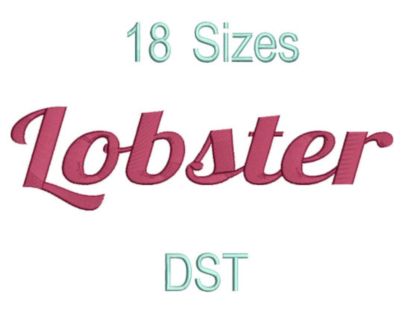 Lobster Font,dst,calligraphy Fonts,machine Embroidery,embroidery Font ...