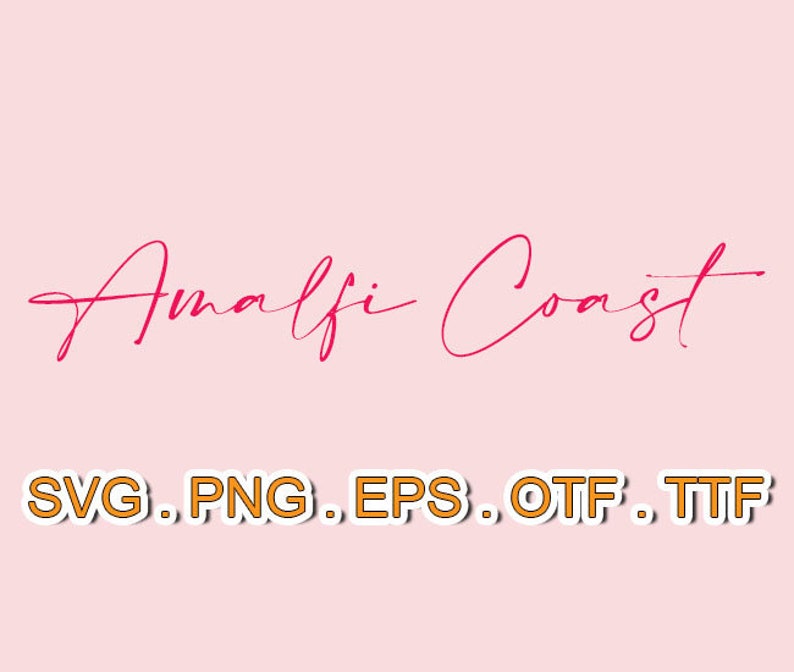 Amalfi Coast Font Bundle Handwritten Calligraphy SVG Files - Etsy