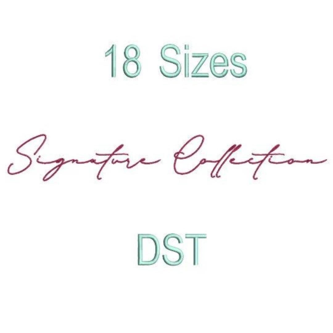Signature Collection Font,dst,calligraphy Fonts,machine Embroidery ...