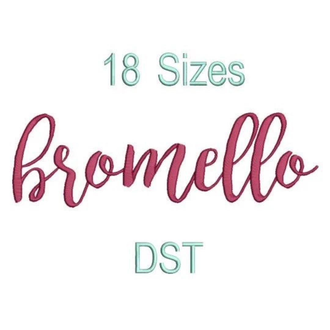 Bromello Font,dst,calligraphy Fonts,machine Embroidery,embroidery Font ...