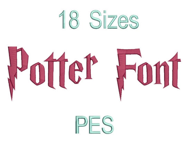 Potter Font,pes,calligraphy Fonts,machine Embroidery,embroidery Font ...