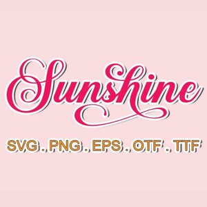 Sunshine Font Files,svg Sillhoutte,sans Serif Svg,svg Fonts Bundle,svg ...