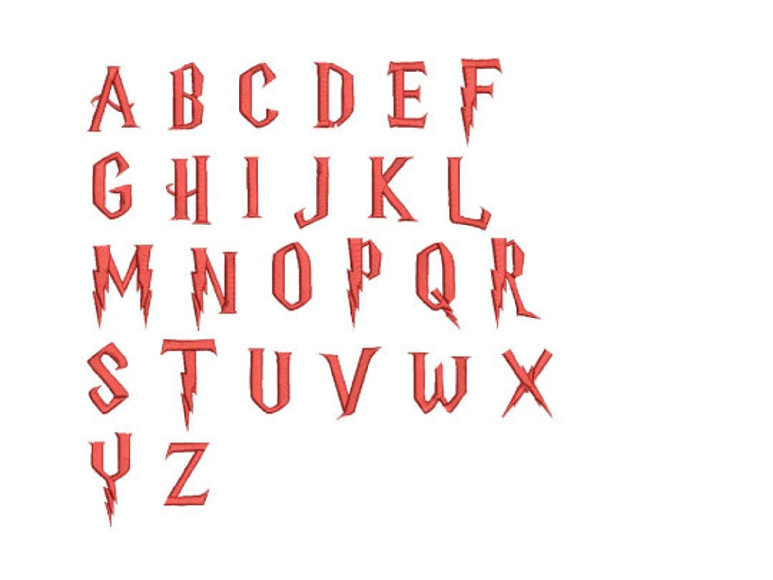 Potter Font,pes,calligraphy Fonts,machine Embroidery,embroidery Font ...