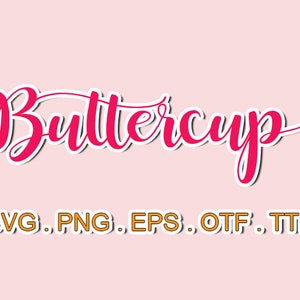 Buttercup Font Files,svg Sillhoutte,sans Serif Svg,svg Fonts Bundle,svg ...