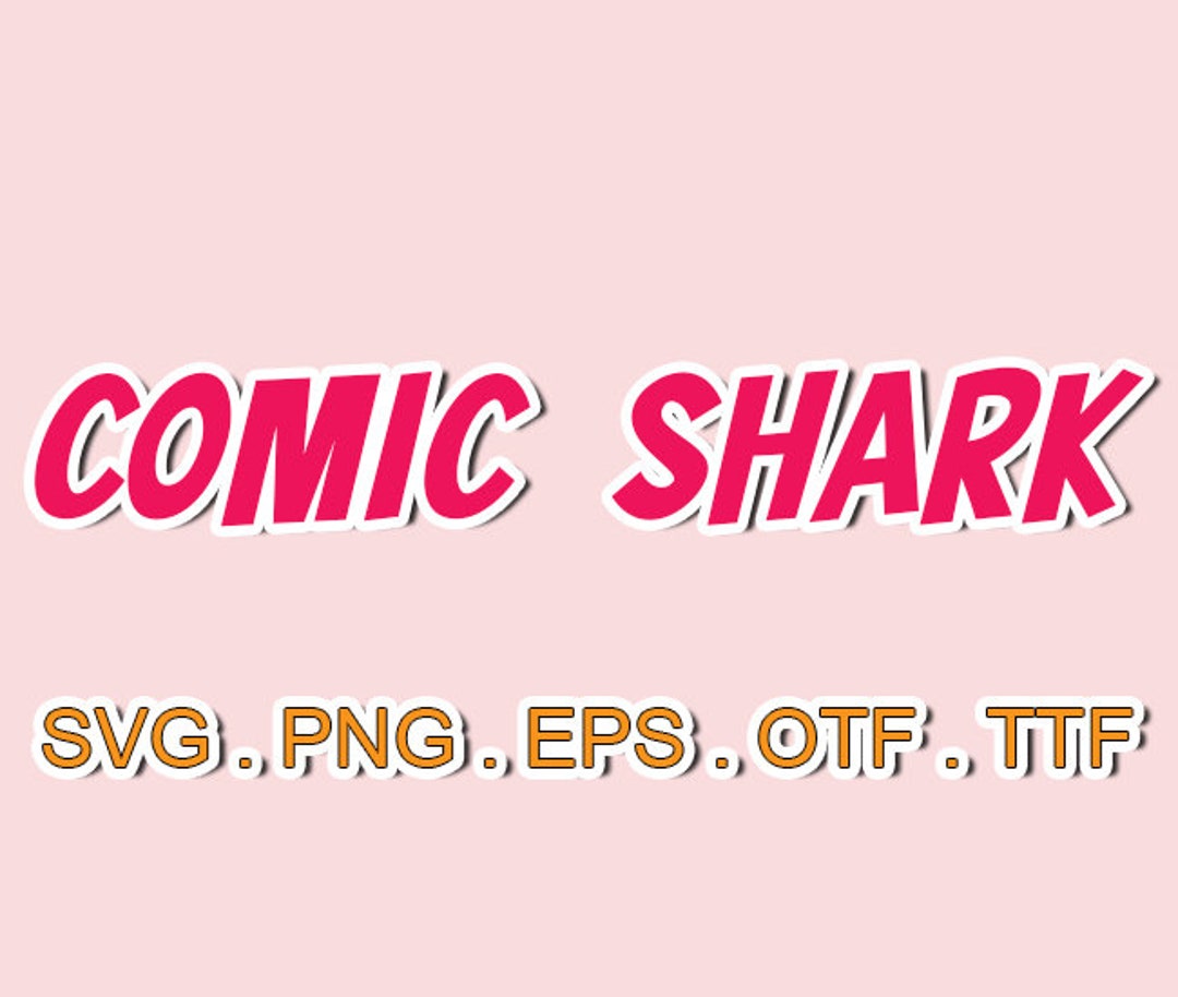 Comic Shark Font Filessvg Sillhouttesans Serif Svgsvg Fonts - Etsy