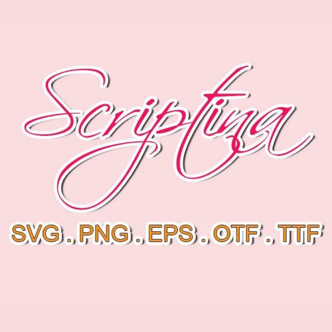 Scriptina Font Files,svg Sillhoutte,sans Serif Svg,svg Fonts Bundle,svg ...