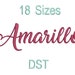 Amarillo Font,dst,calligraphy Fonts,machine Embroidery,embroidery Font ...