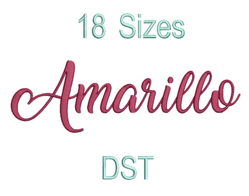 Amarillo Font,dst,calligraphy Fonts,machine Embroidery,embroidery Font ...