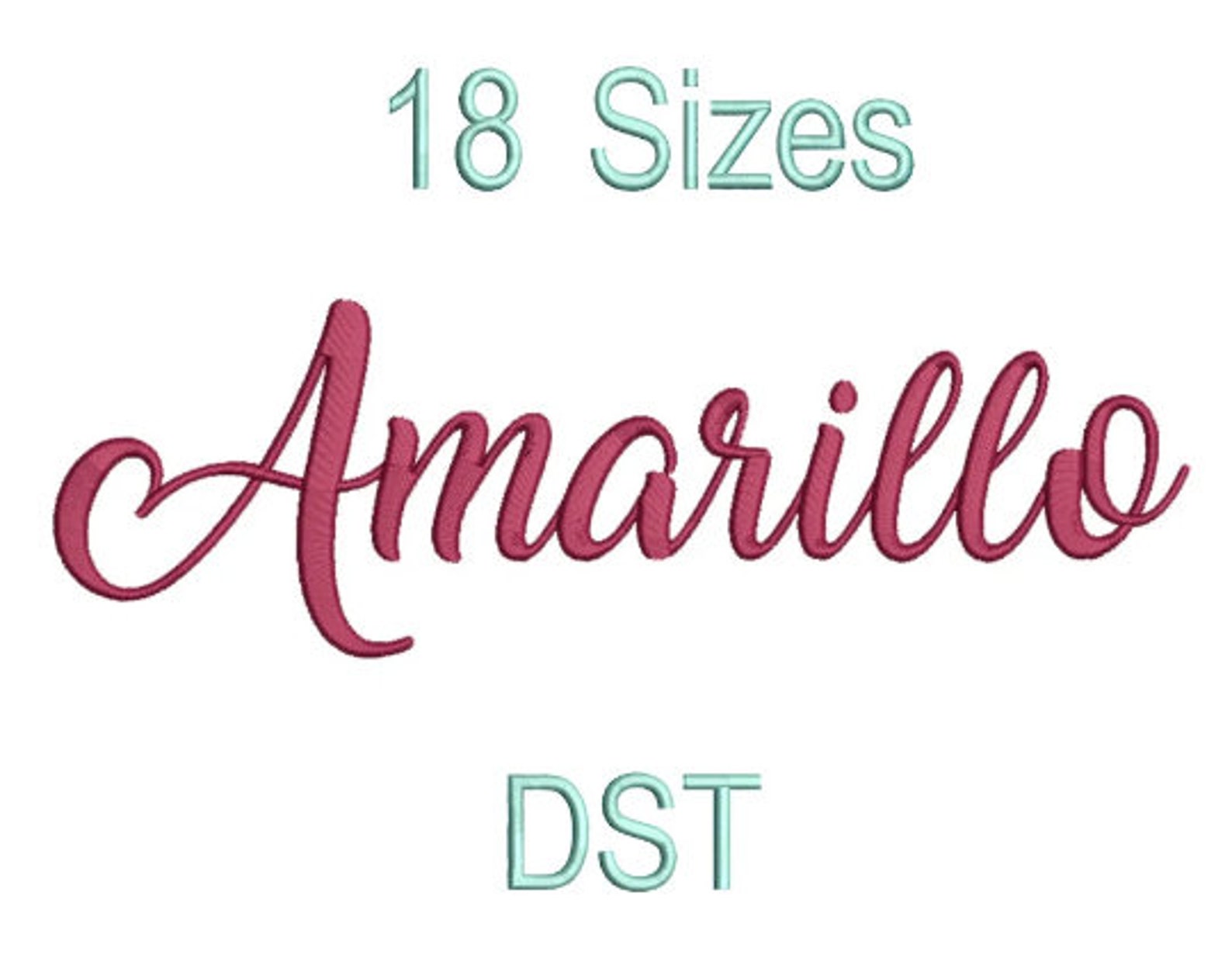 Amarillo Font,dst,calligraphy Fonts,machine Embroidery,embroidery Font ...