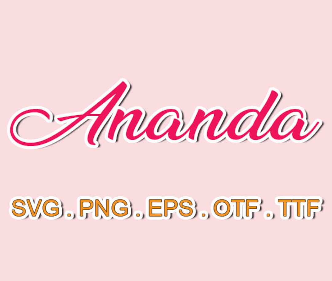 Ananda Font Svg Files,svg Sillhoutte,sans Serif Svg,svg Fonts Bundle ...