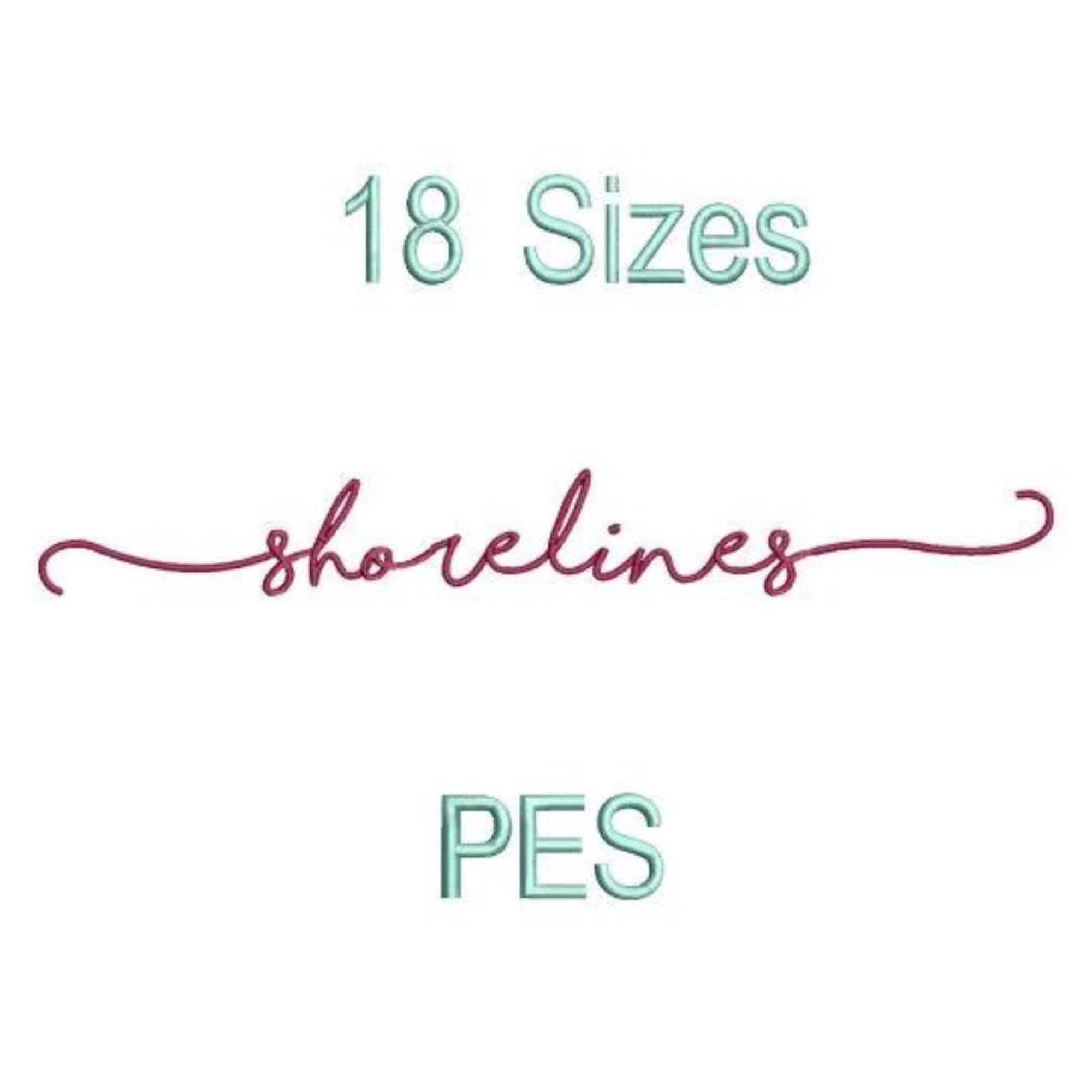Shorelines Font,pes,calligraphy Fonts,machine Embroidery,embroidery ...