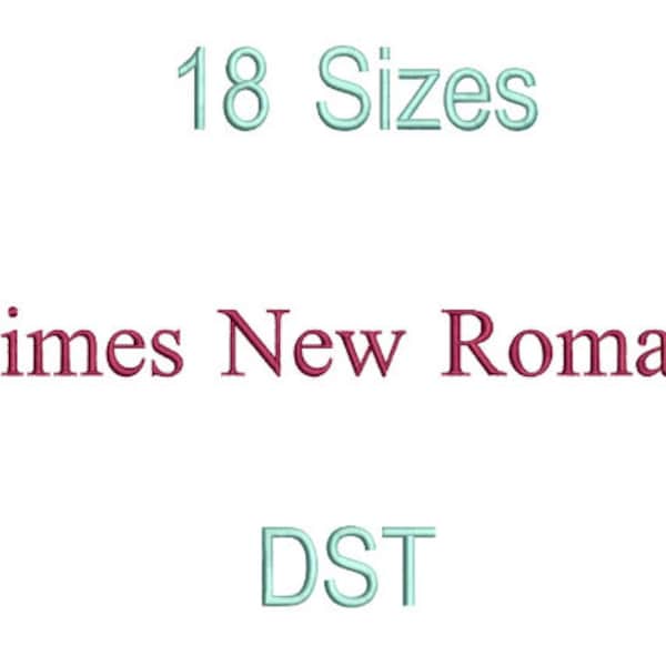 Times New Roman Embroidery Font - Etsy