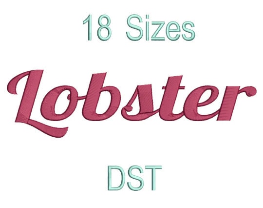 Lobster Font,dst,calligraphy Fonts,machine Embroidery,embroidery Font ...