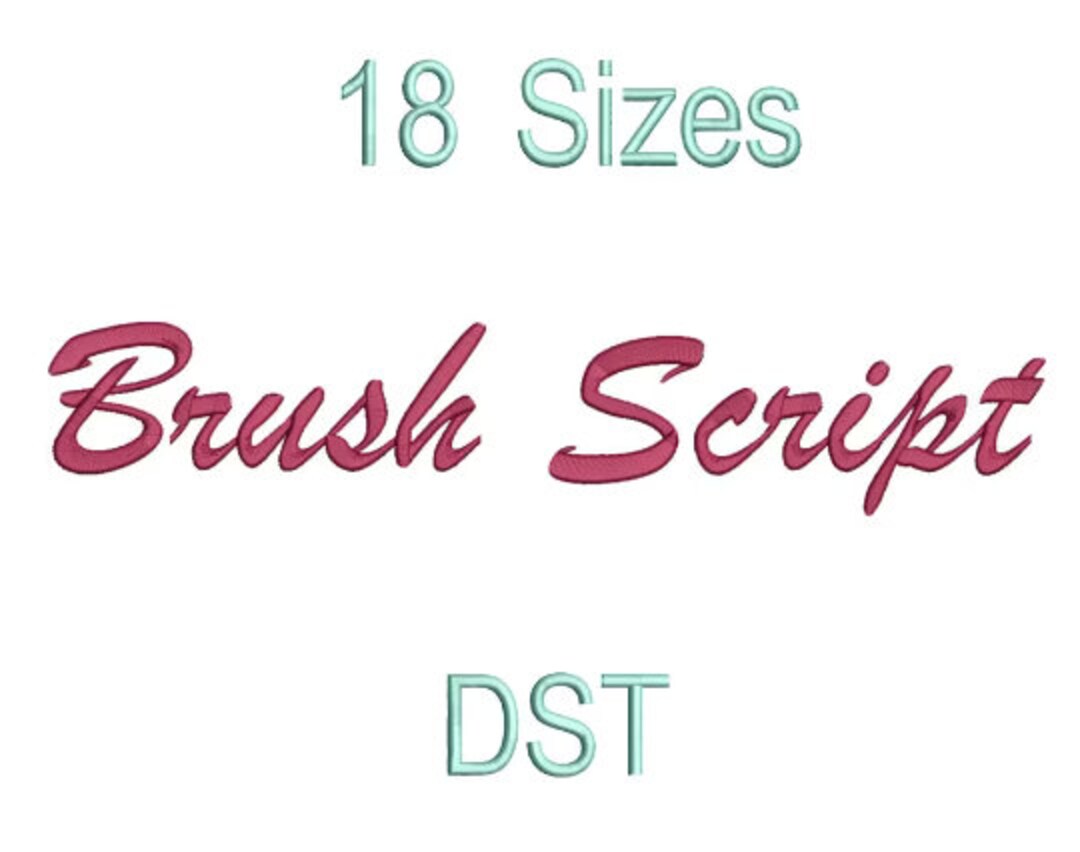 Brush Script Font,dst,calligraphy Fonts,machine Embroidery,embroidery Font,script Font ...