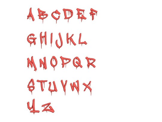 A Dripping Marker Font,dst,calligraphy Fonts,machine Embroidery ...