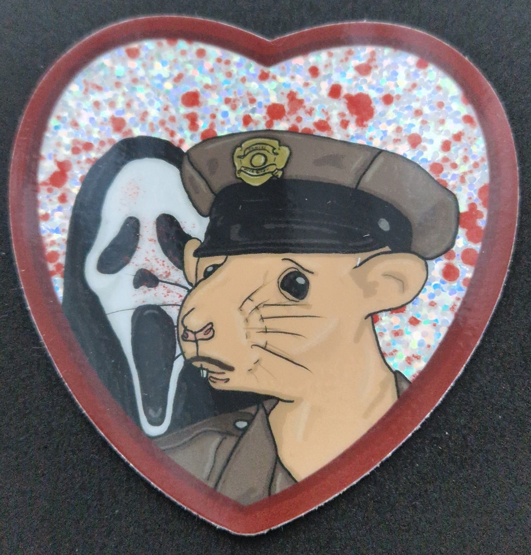 Scream,dewey Rat Ghostface Glitter Sticker - Etsy
