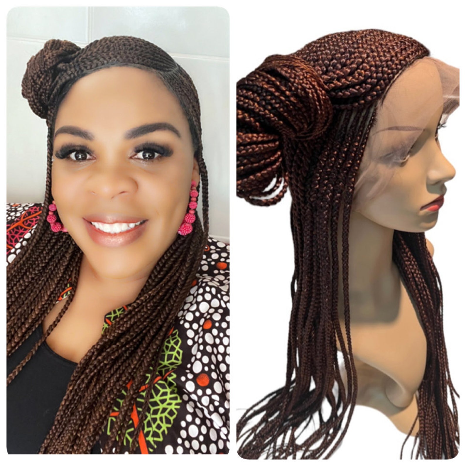 Ready to Ship Beautiful Realistic Braided Wig - Etsy
