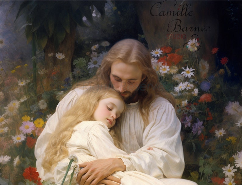 Wall Art, "wrapped in His Arms", Square Canvas, Inspirational ...