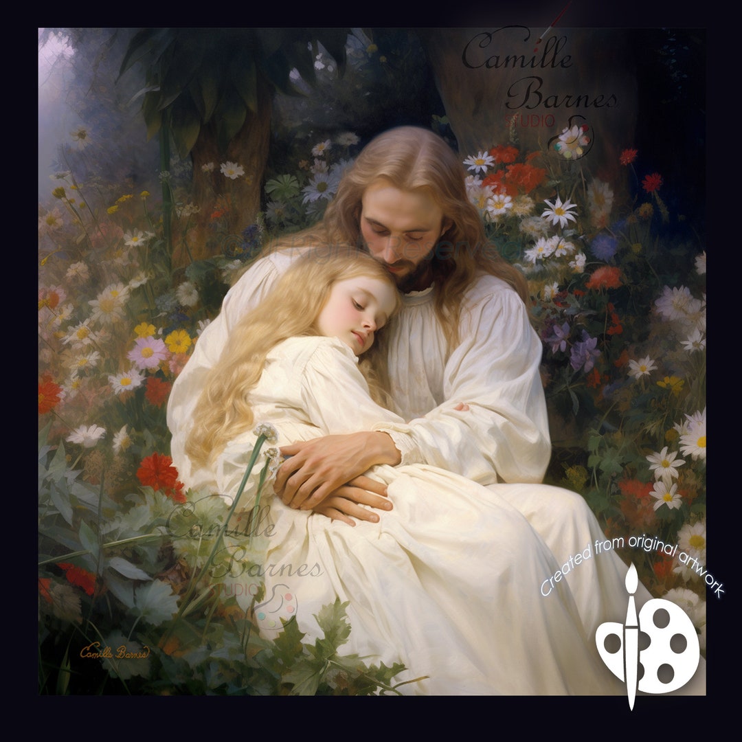 Downloadable File, "wrapped in His Arms", 7" X 7" 300 Dpi ...
