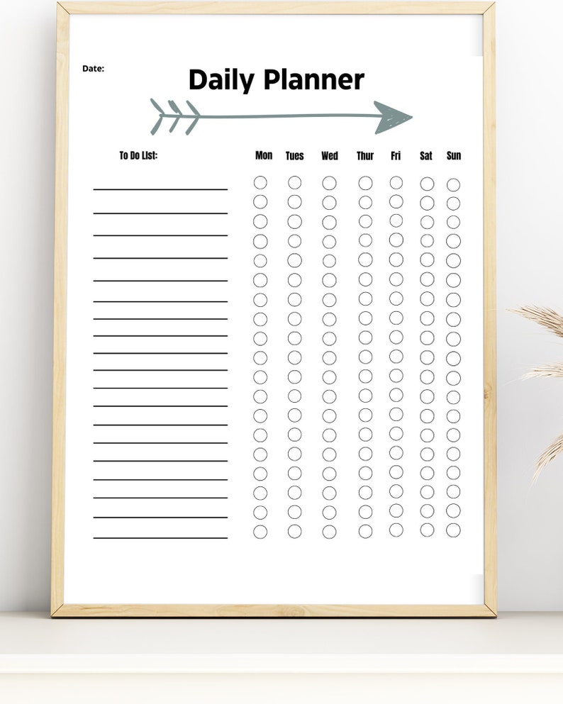 Daily Planner Printable Digital Print - Etsy