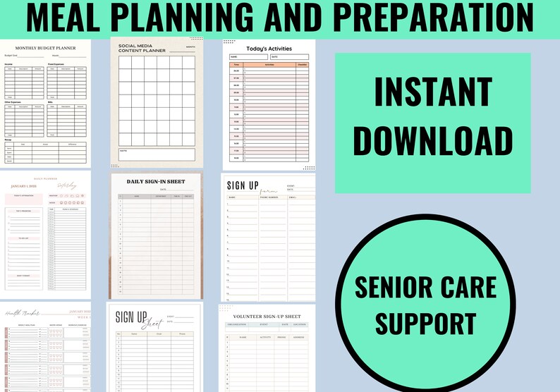 Meal Planning and Preparation - Etsy