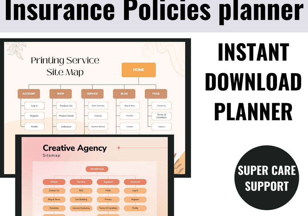 Insurance Policies Planner - Etsy