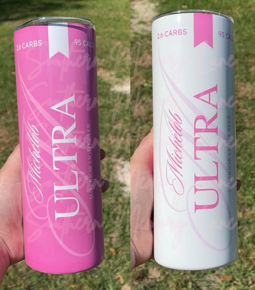Michelob Ultra Pink 20oz Tumbler With LID & STRAW - Etsy