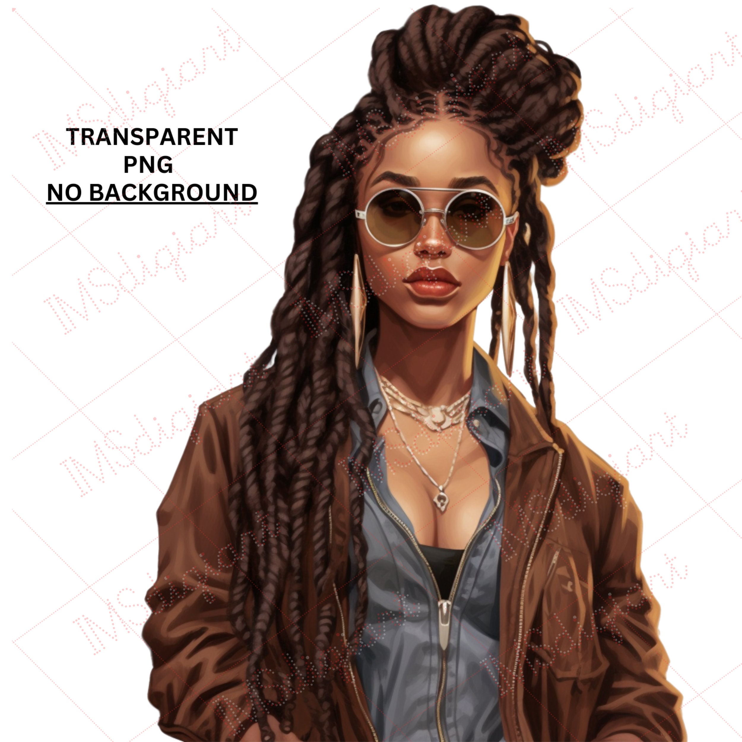 Loc'd Beauties PNG | Loc'd Women Wearing Shades Neutral Colors| Black ...