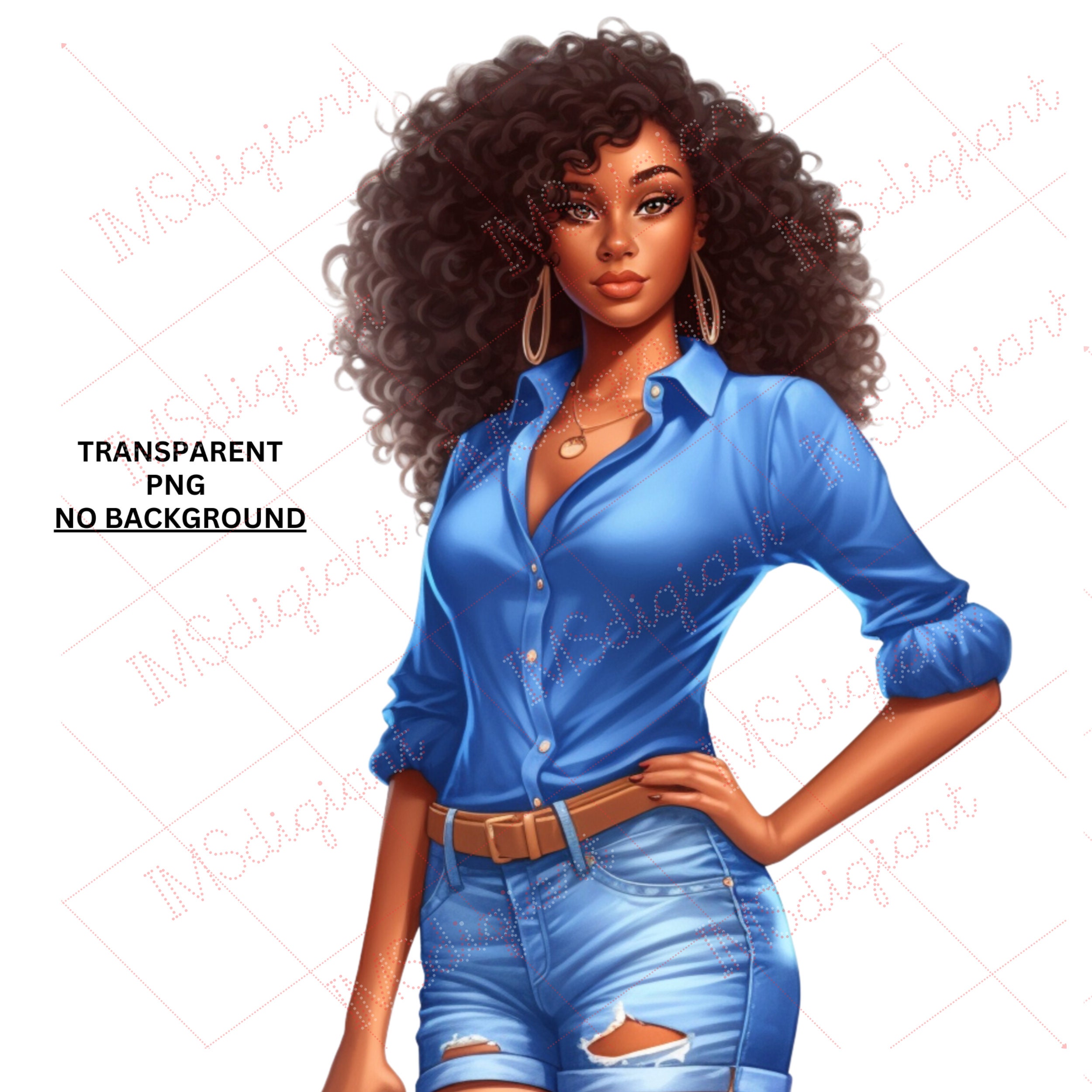 Black Girl Magic Clipart | Black Woman PNG| African American Fashion ...
