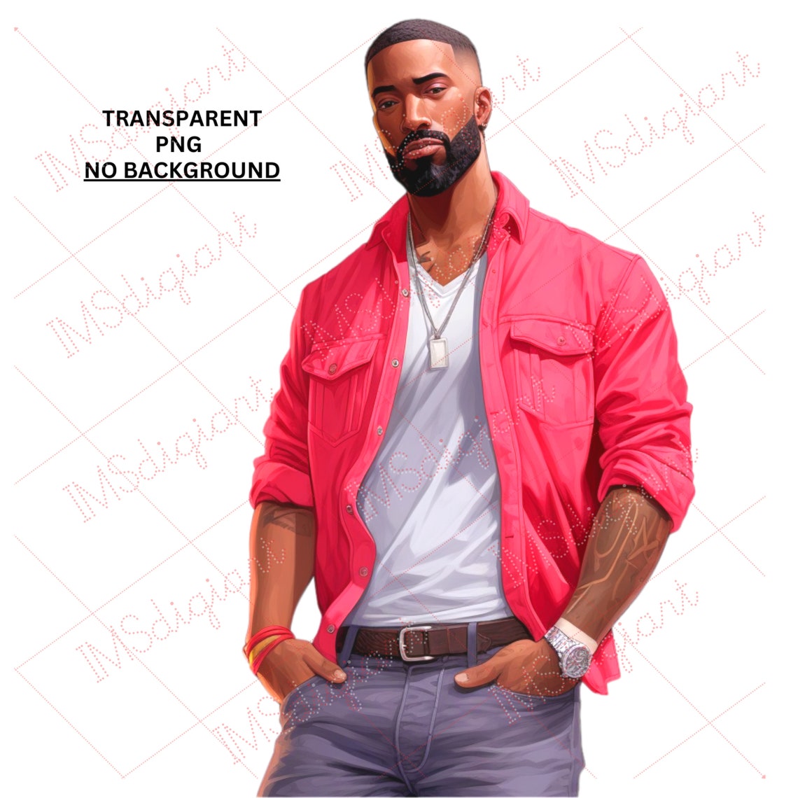 Suave Black Men Clipart | Black Men PNG| Husband Clipart | Boyfriend ...
