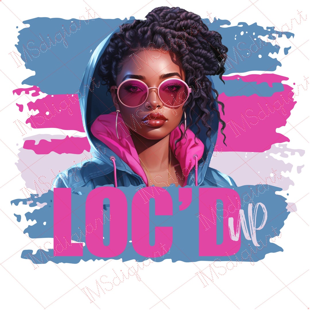 Loc'd PNG | Loc'd up PNG| Stunning Black Woman Wearing a Hoodie PNG ...