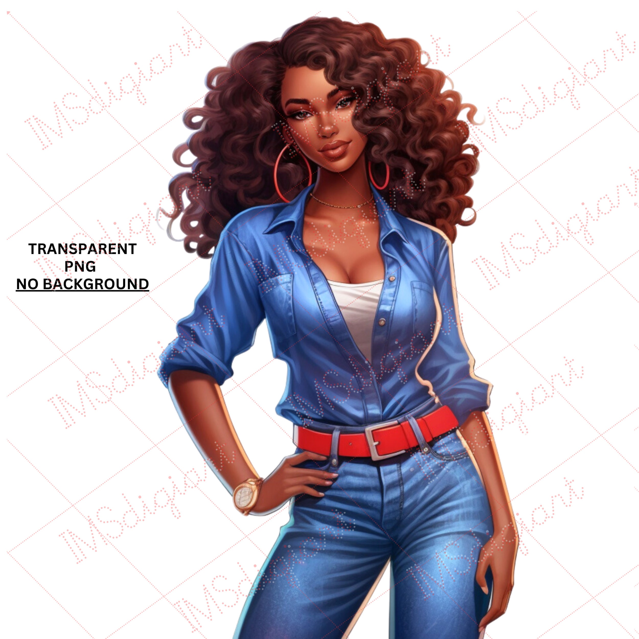 Black Girl Magic Clipart | Black Woman PNG| African American Fashion ...