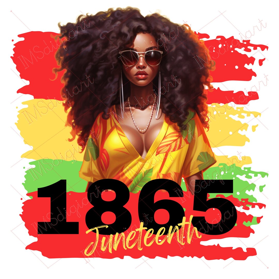 Juneteenth PNG | Black Woman Afro PNG| Juneteenth 1865 Quality Image ...