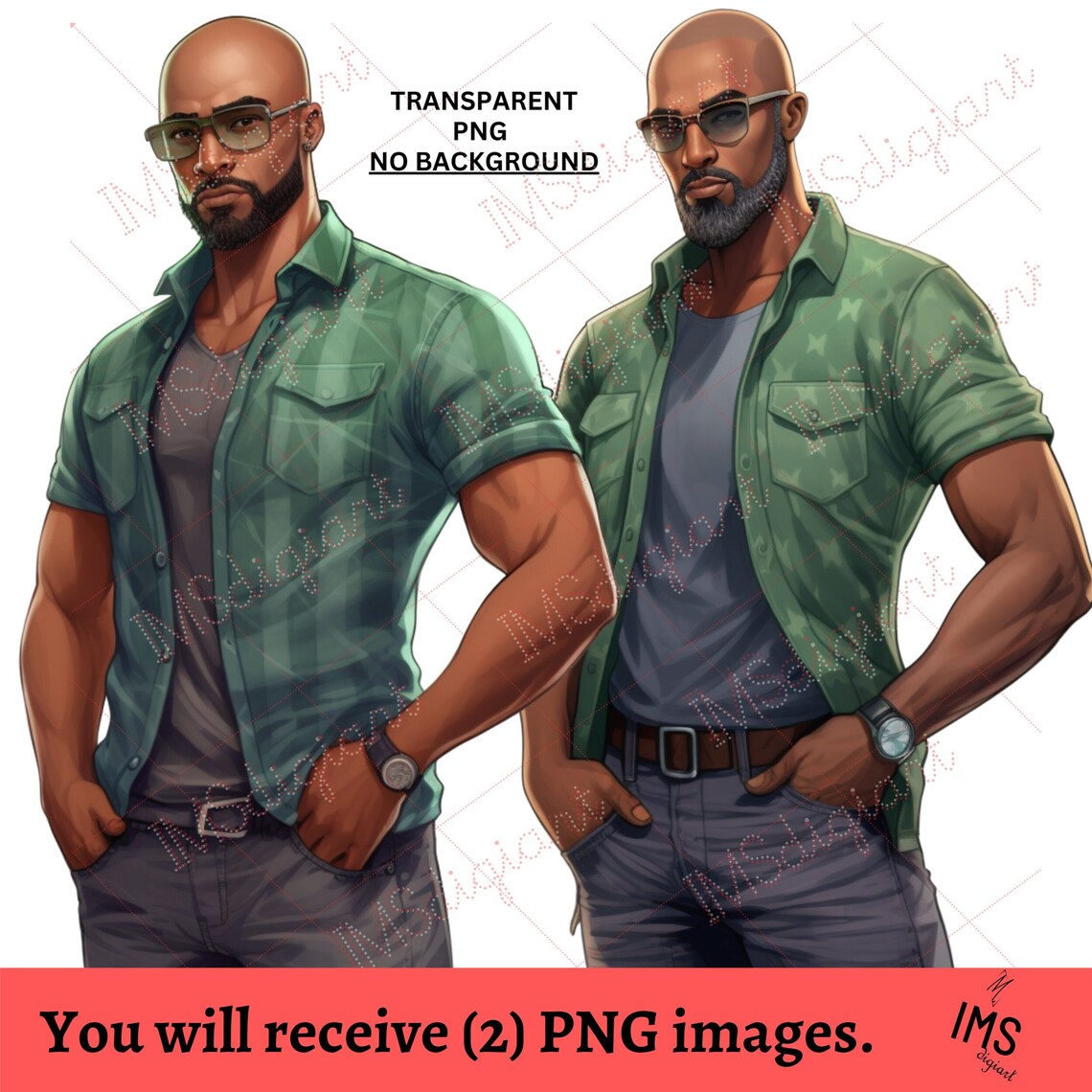 Zaddy Black Man Clipart Bald Black Man Silhouette PNG - Etsy