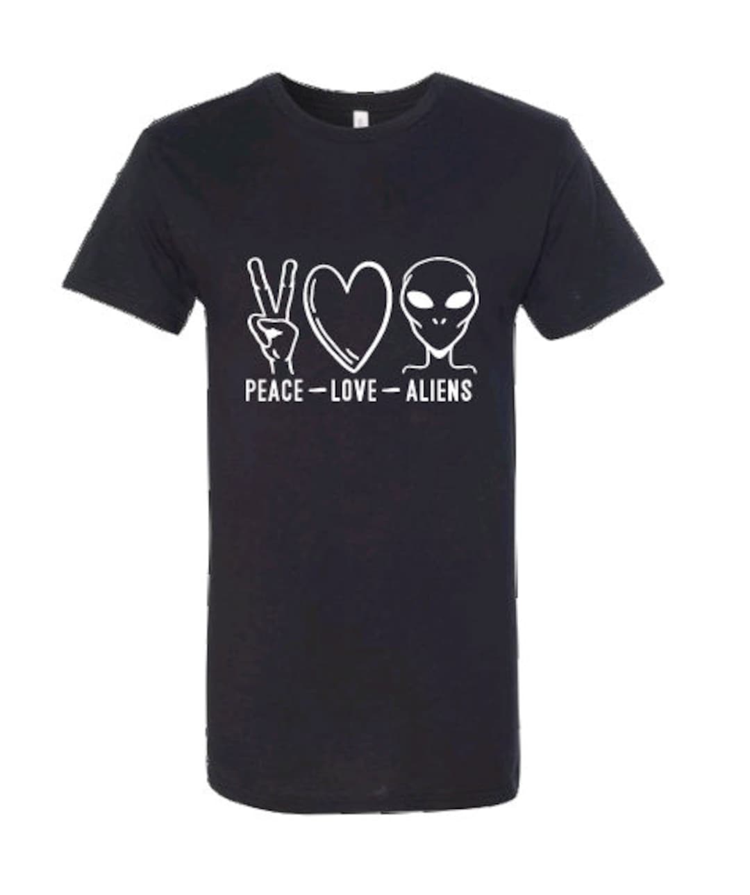 Peace Love Aliens Shirt - Etsy