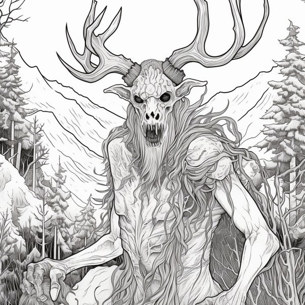 Cryptid Coloring Pages - Etsy
