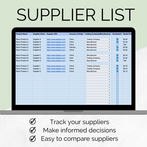 Amazon FBA Spreadsheet USA, FBA Template, Bookkeeping, Sales Tracker ...