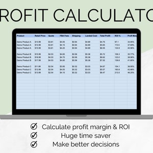 Amazon FBA Spreadsheet USA, FBA Template, Bookkeeping, Sales Tracker ...