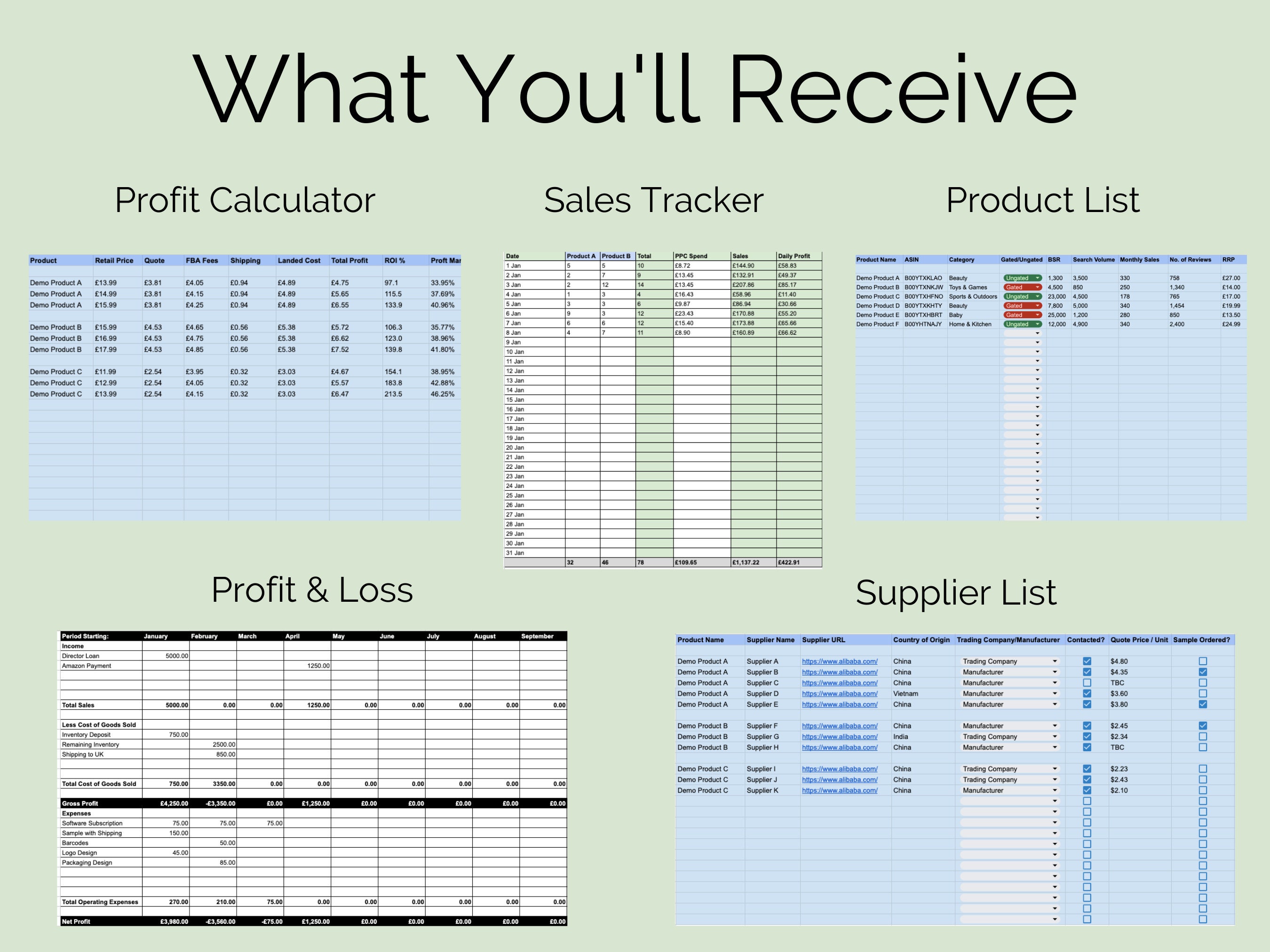 Amazon FBA Spreadsheet UK, FBA Template, Bookkeeping, Sales Tracker ...
