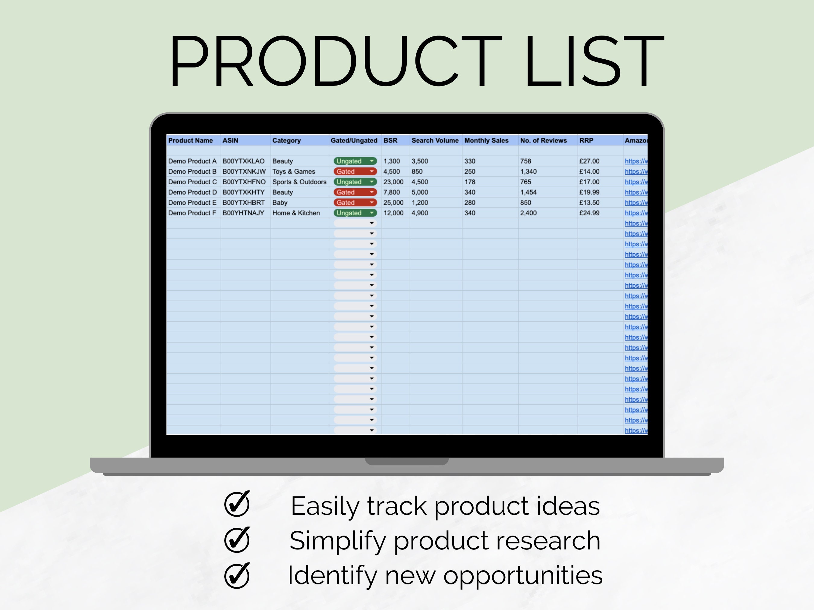 Amazon FBA Spreadsheet UK, FBA Template, Bookkeeping, Sales Tracker ...