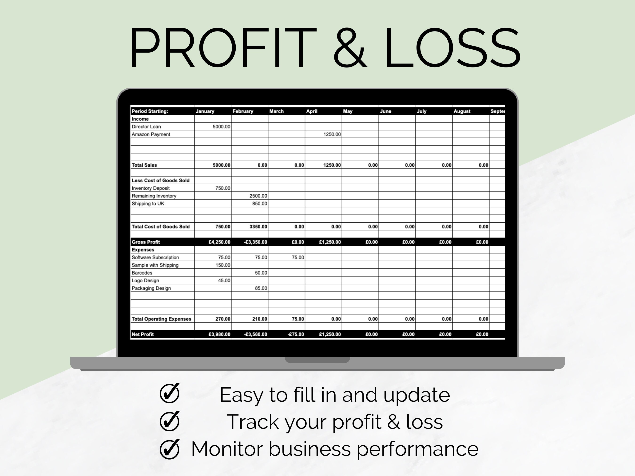 Amazon FBA Spreadsheet UK, FBA Template, Bookkeeping, Sales Tracker ...