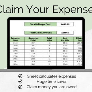 Mileage Expense Tracker, Mileage Log, Mileage Calculator, Mileage ...