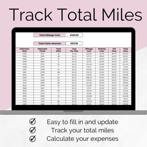 Mileage Expense Tracker, Mileage Log, Mileage Calculator, Mileage ...