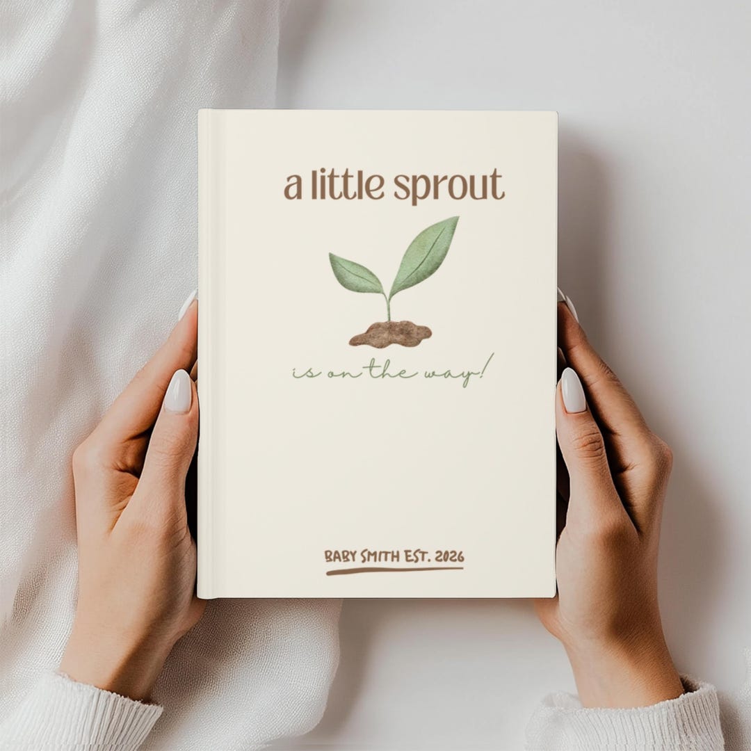 A Little Sprout is on the Way Baby Shower Journal Guestbook Locally ...