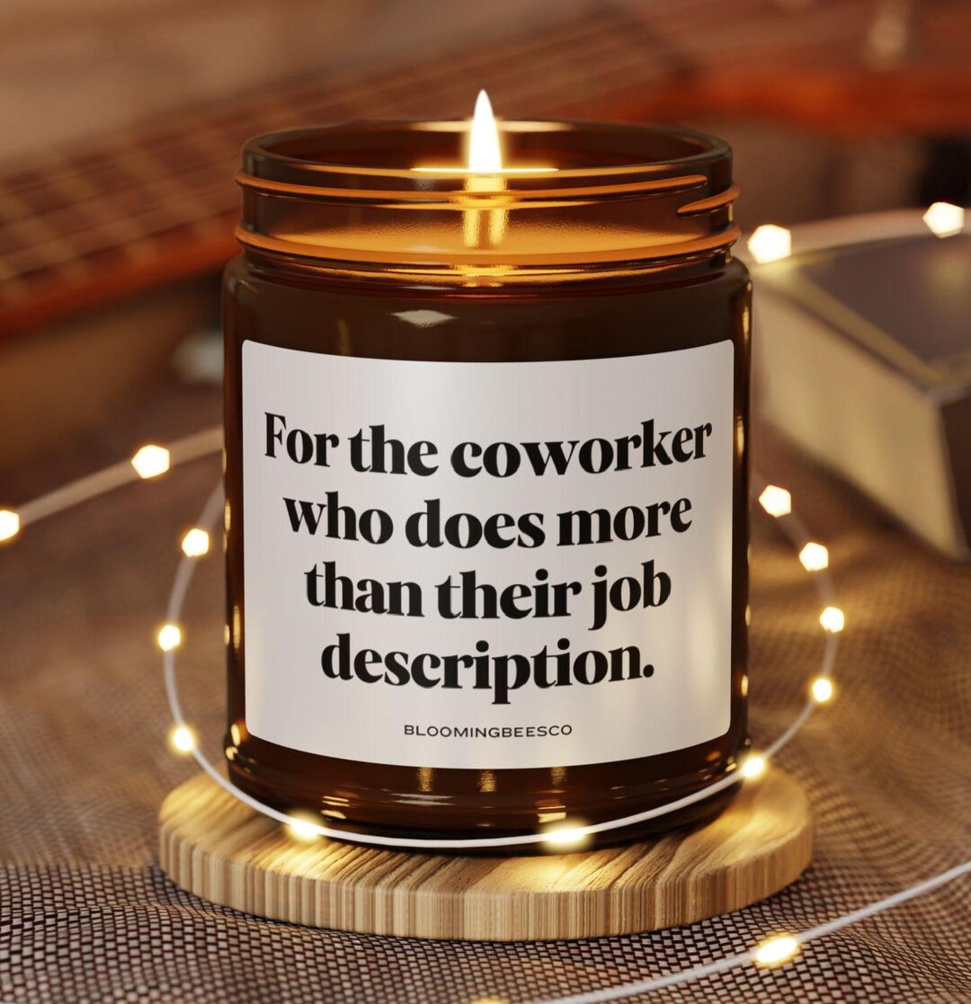 Coworker Appreciation Candle Coworker Gift New Job Gift Custom Candle ...