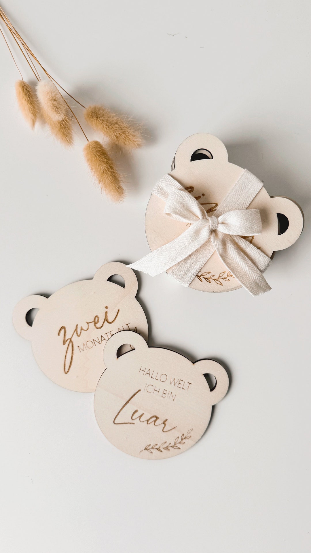 Milestone Cards Bear Small Teddy Bear Teddy Shape Baby Gift First Year ...