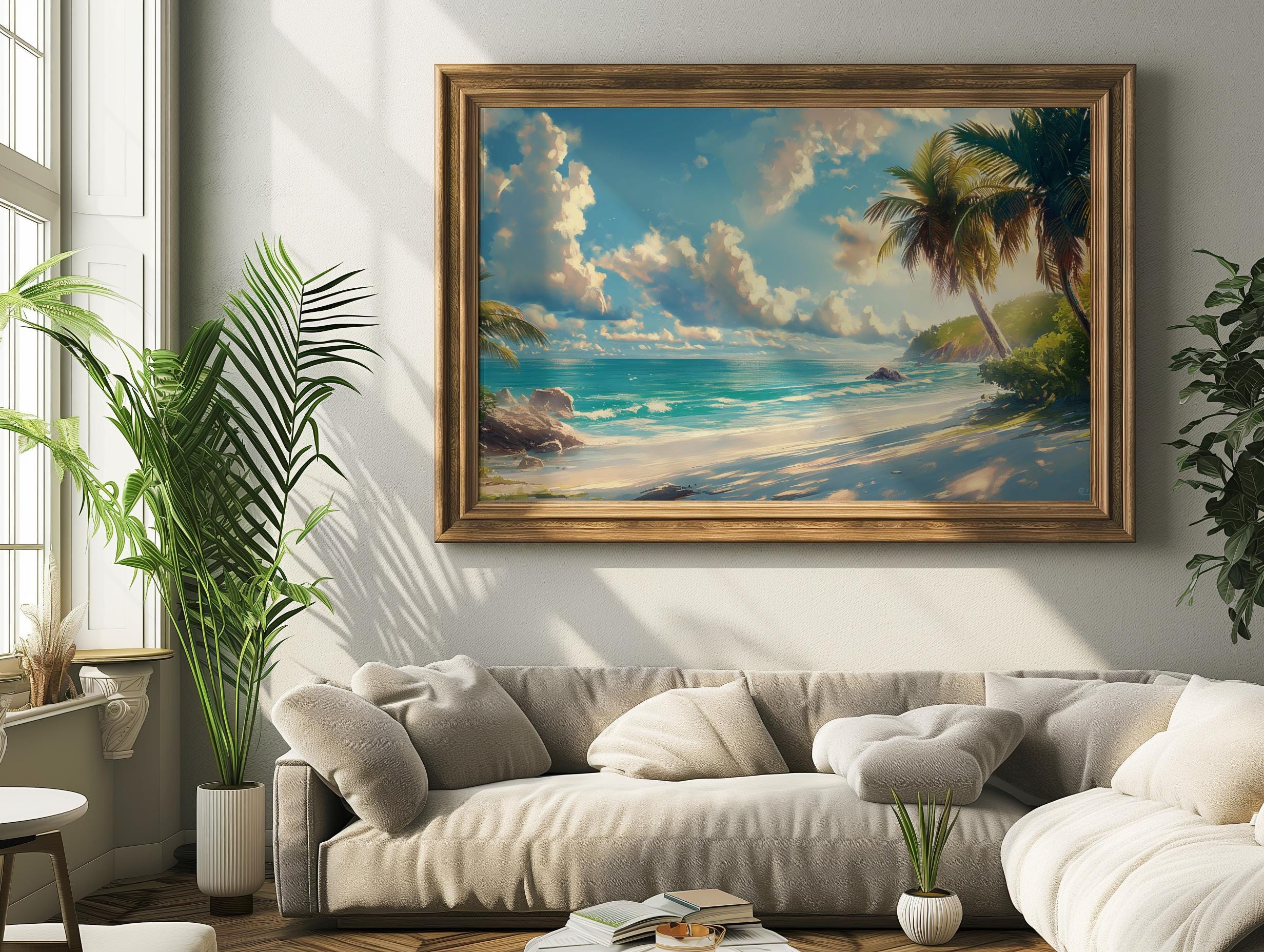 Digital Download | Tropical Beach | Samsung Frame TV Art | Summer ...