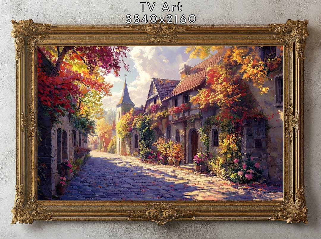Digital Download Medieval Street in Autumn Samsung Frame TV Art ...